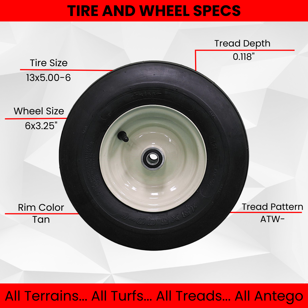 13x5.00-6 Grasshopper Pneumatic Tan Assemblies. Replaces 603295 . (Qty ...