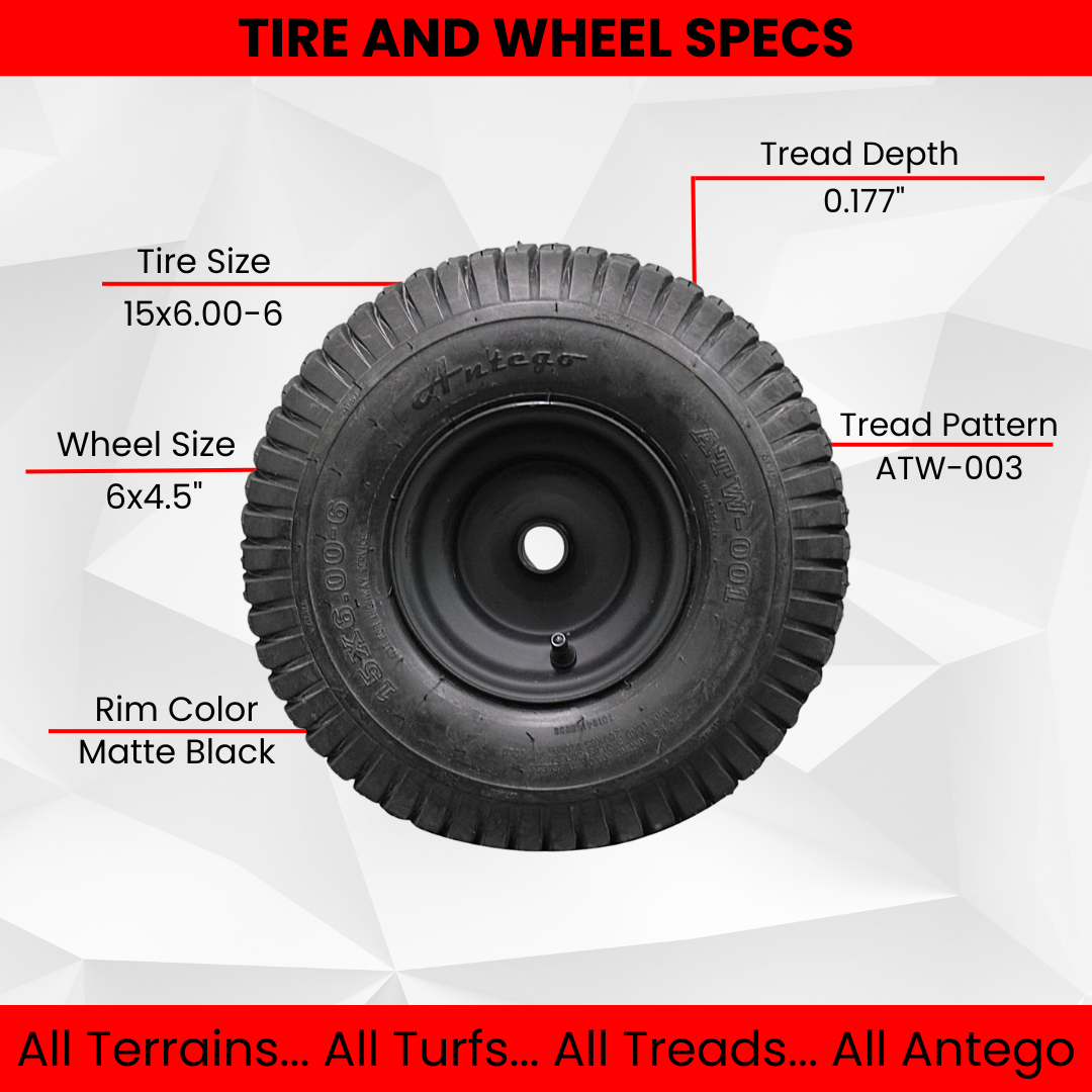 Antego Tire & Wheel - (Set of 2) (ATW-001) Matte Black Universal Fit 1