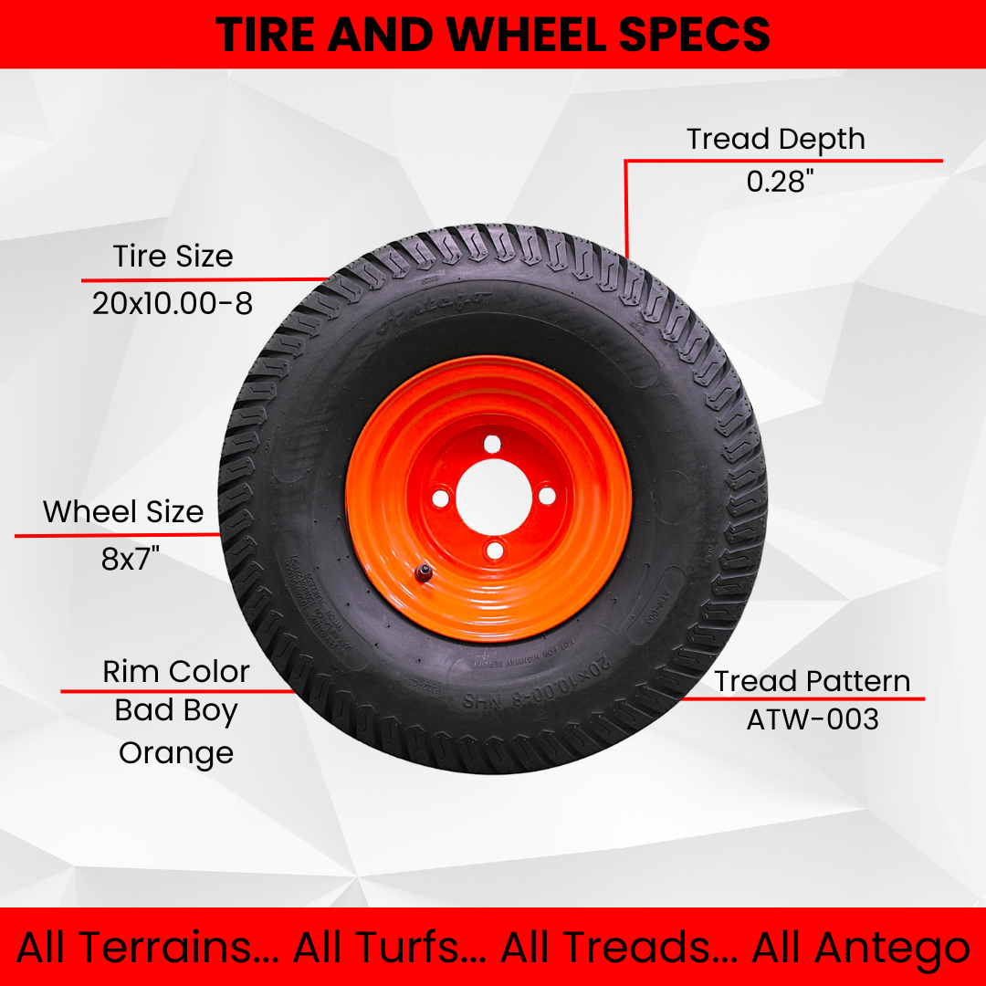Bad Boy Heavy Duty 20x10.00-8 Tire & Wheel Assemblies (Set of Two ...