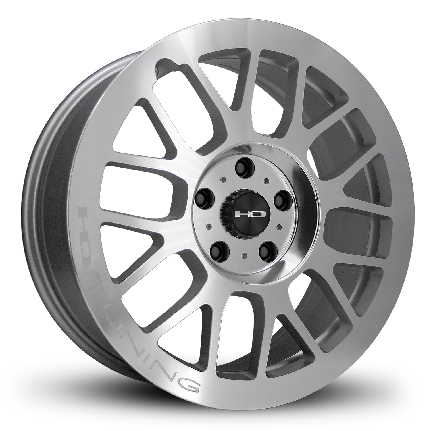 HD Wheels Gear 18x7.5 +35 5x100mm 73.1mm Gloss Silver/Machined Face ...