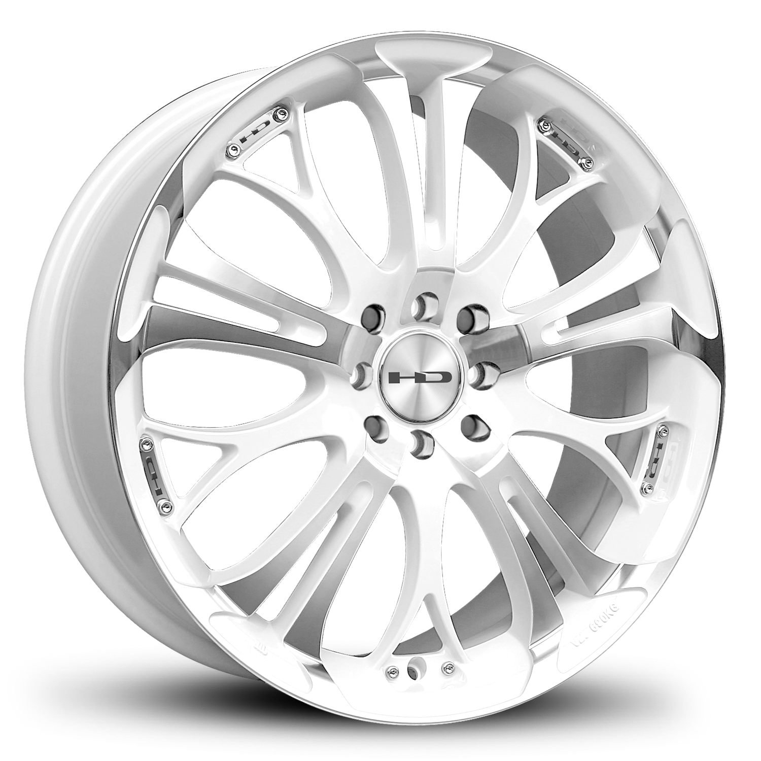 HD Wheels Spinout 17x7 +40 4x100/4x114.3mm 73.1mm Gloss White/Machined ...