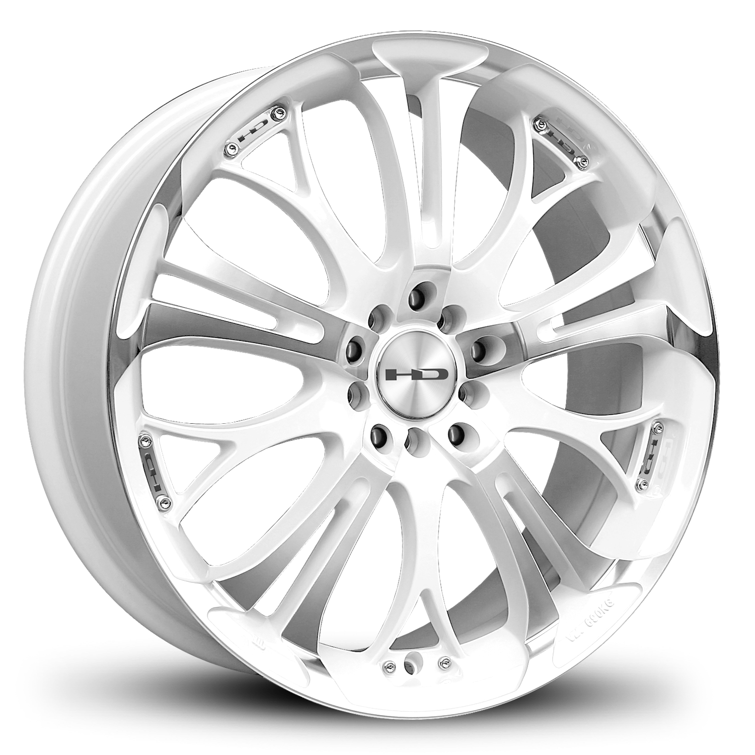 HD Wheels Spinout 18x7.5 +35 5x112/5x114.3mm 73.1mm Gloss White/Machin ...
