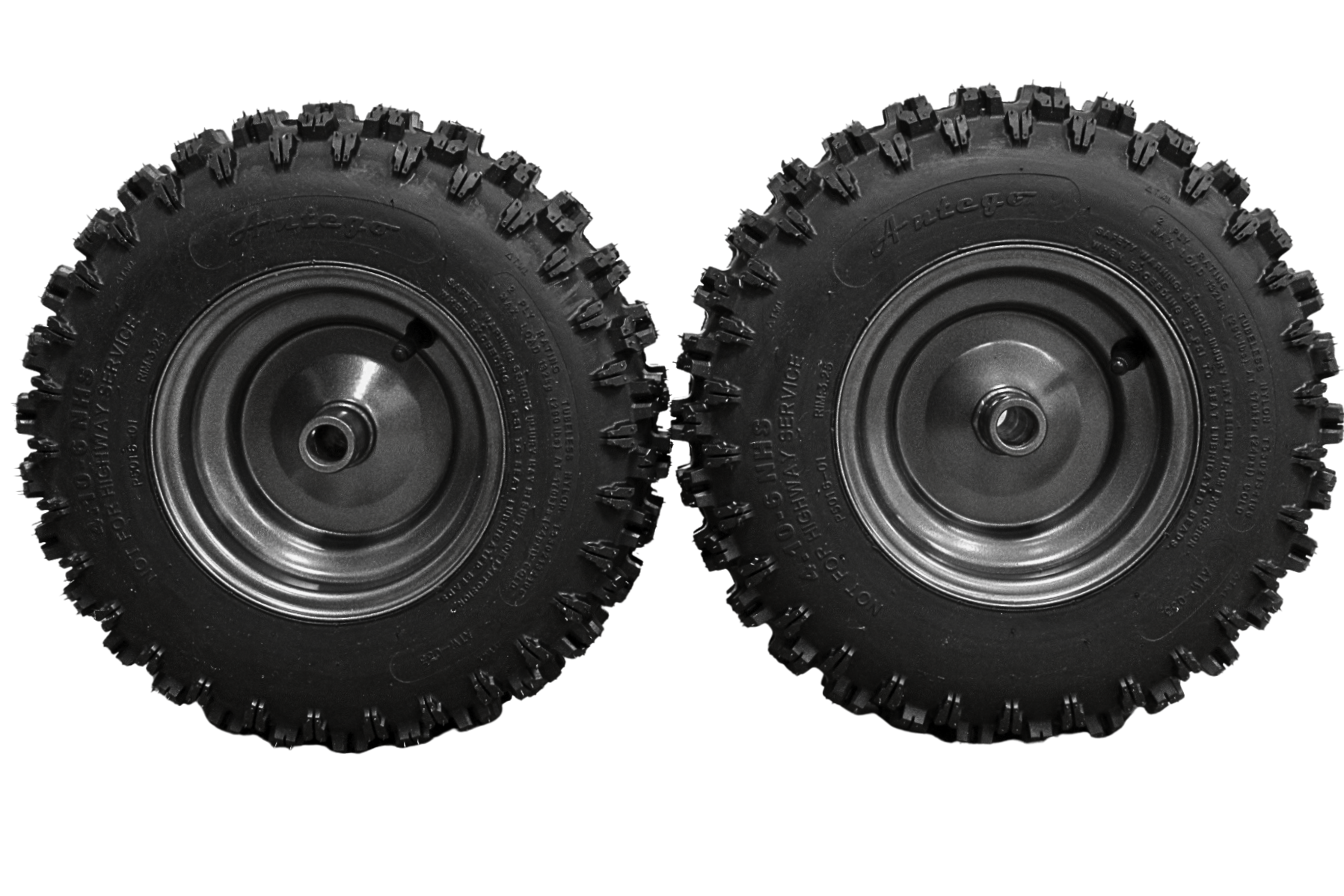 13x4.10-6 Tire Wheel Assembly with Non-Directional Snow Tire (Set of 2 ...