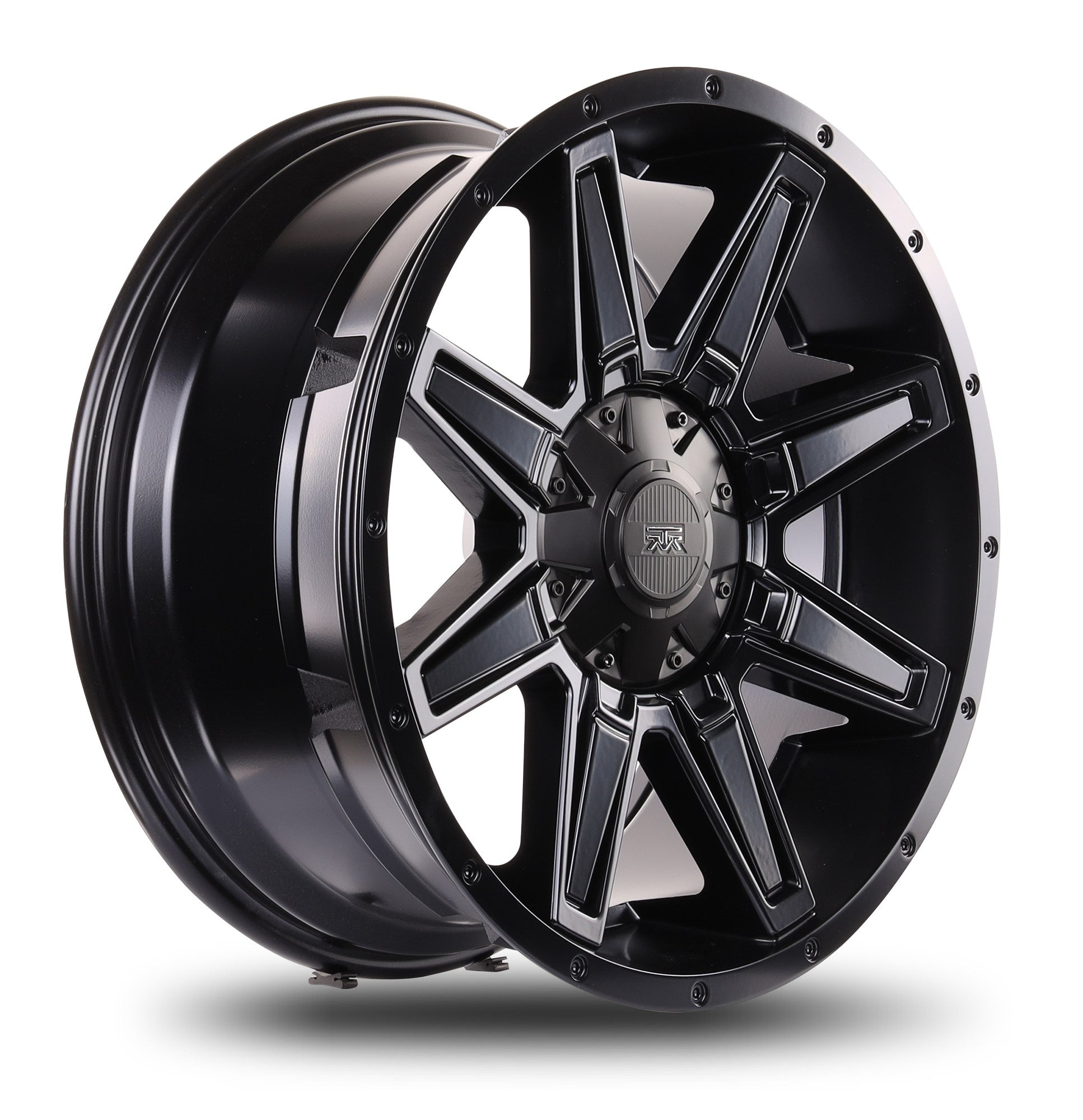 18x9 Mudder Trucker MT404 Deviant Black 5x139.7 5x5.5 5x150 ET18 Wheel ...